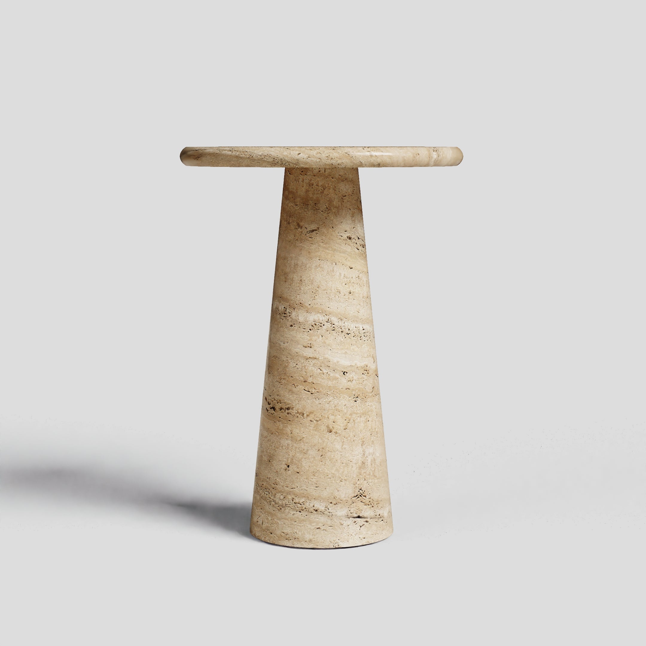 Travertine Side Table – Chic & Sturdy Design