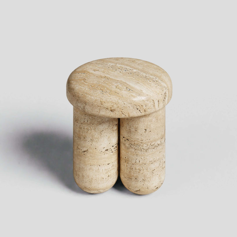 Travertine Elegance Accent Table – Classic and Timeless Natural Stone ...